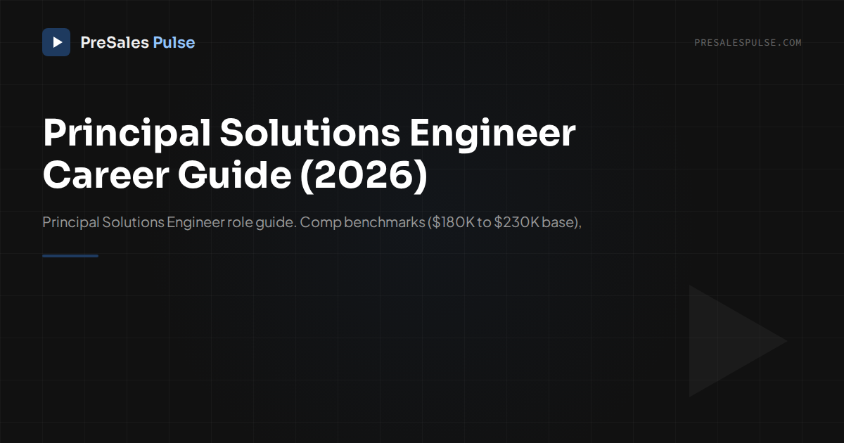 Principal Solutions Engineer Career Guide (2026)